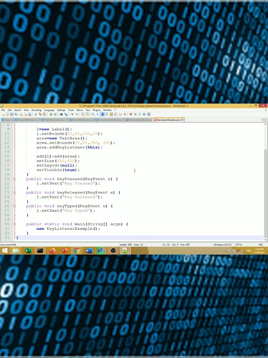 Java Frames keyListener in Tamil || English - YouTube