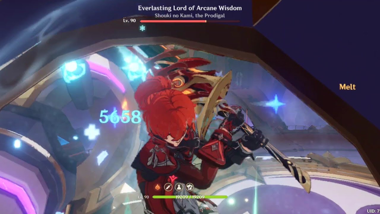 C1 Diluc Melt one shot scaramoushe - YouTube