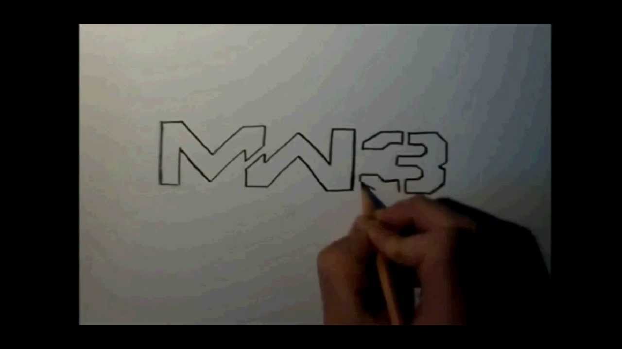 How To Draw MW3 Logo - YouTube