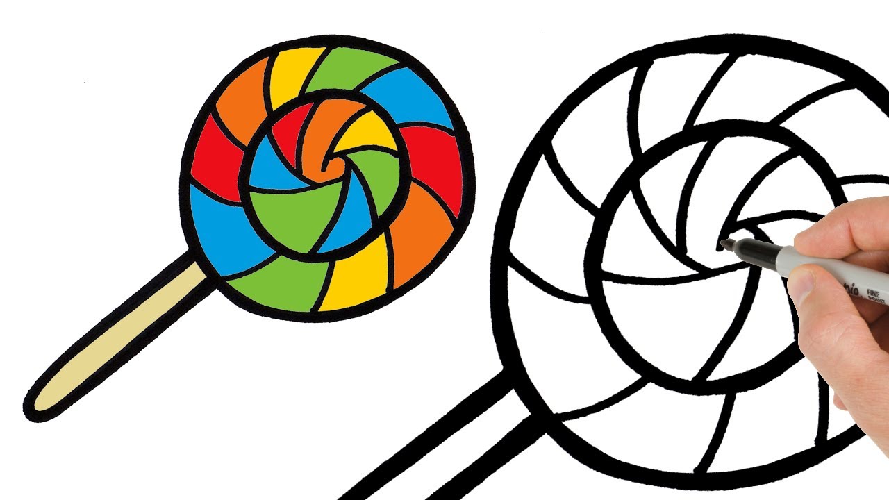 How to Draw Lollipop | Step by Step | Easy Drawing Tutorial - YouTube