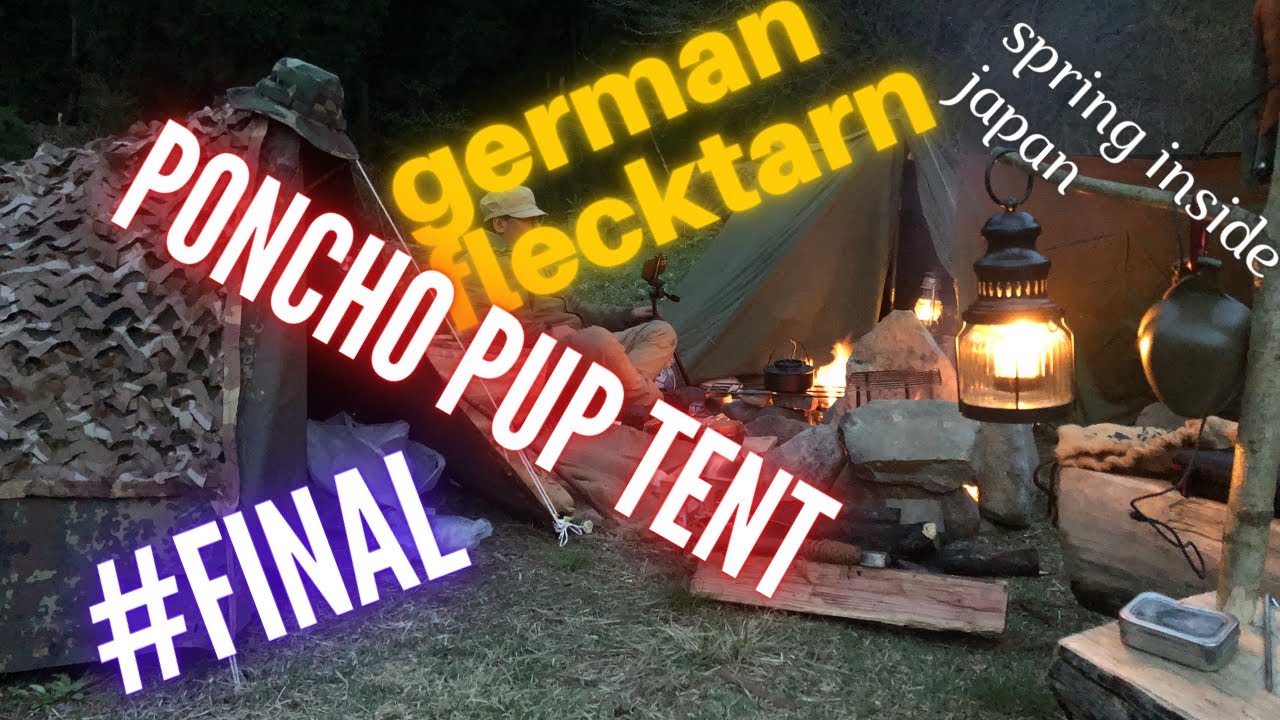 GERMAN FLECKTARN PUP TENT SURVIVAL CAMPING ・BUSHCRAFT JAPAN - YouTube