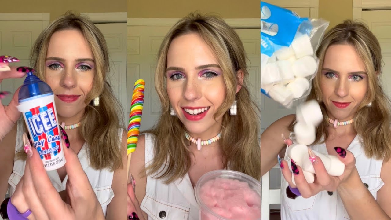 ASMR Candy Shop 10 Minute Makeup 🍭🍬 (Satisfying Layered Sounds for ...