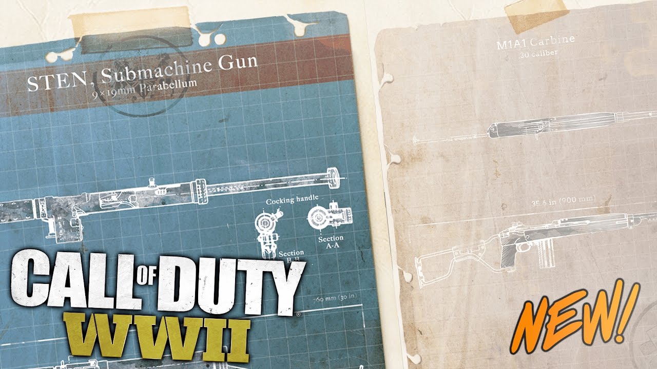 Call of Duty: WORLD WAR 2 - NEW GUNS CONFIRMED! - STEN SUBMACHINE GUN ...