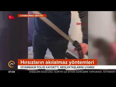 Hırsızların akılalmaz yöntemleri Diyarbakır polisinin kamerasında
