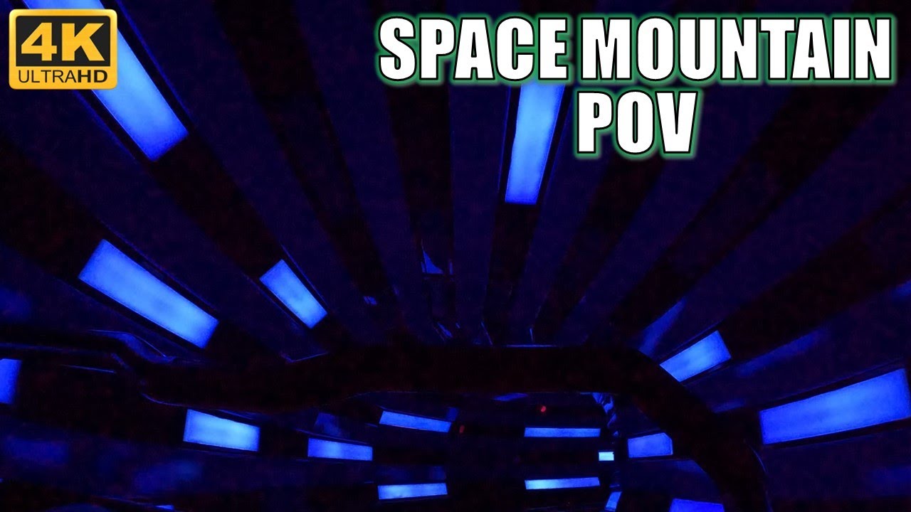Space Mountain POV (2021, 4K 60FPS), Disneyland Indoor Roller Coaster ...