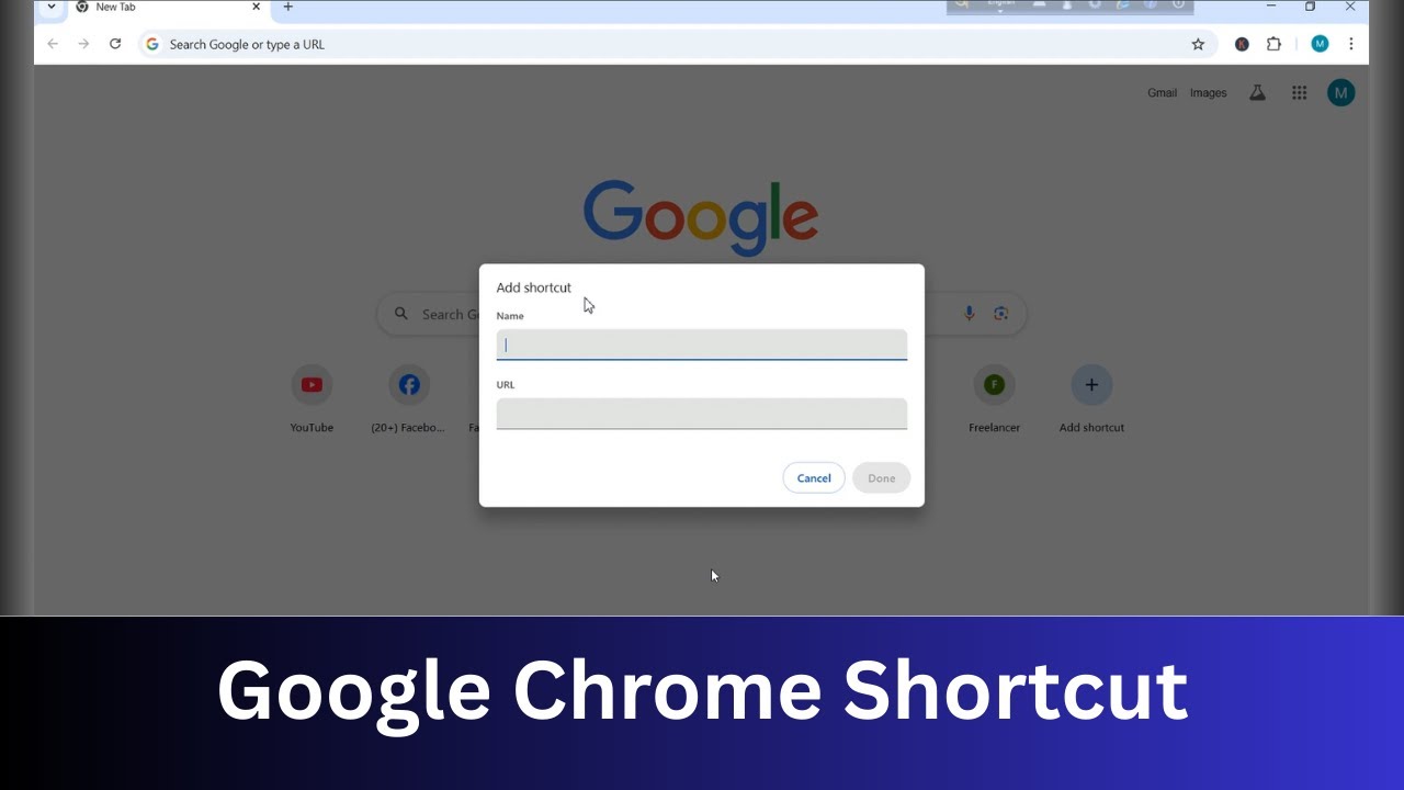 Google Chrome add Shortcut Platform - YouTube