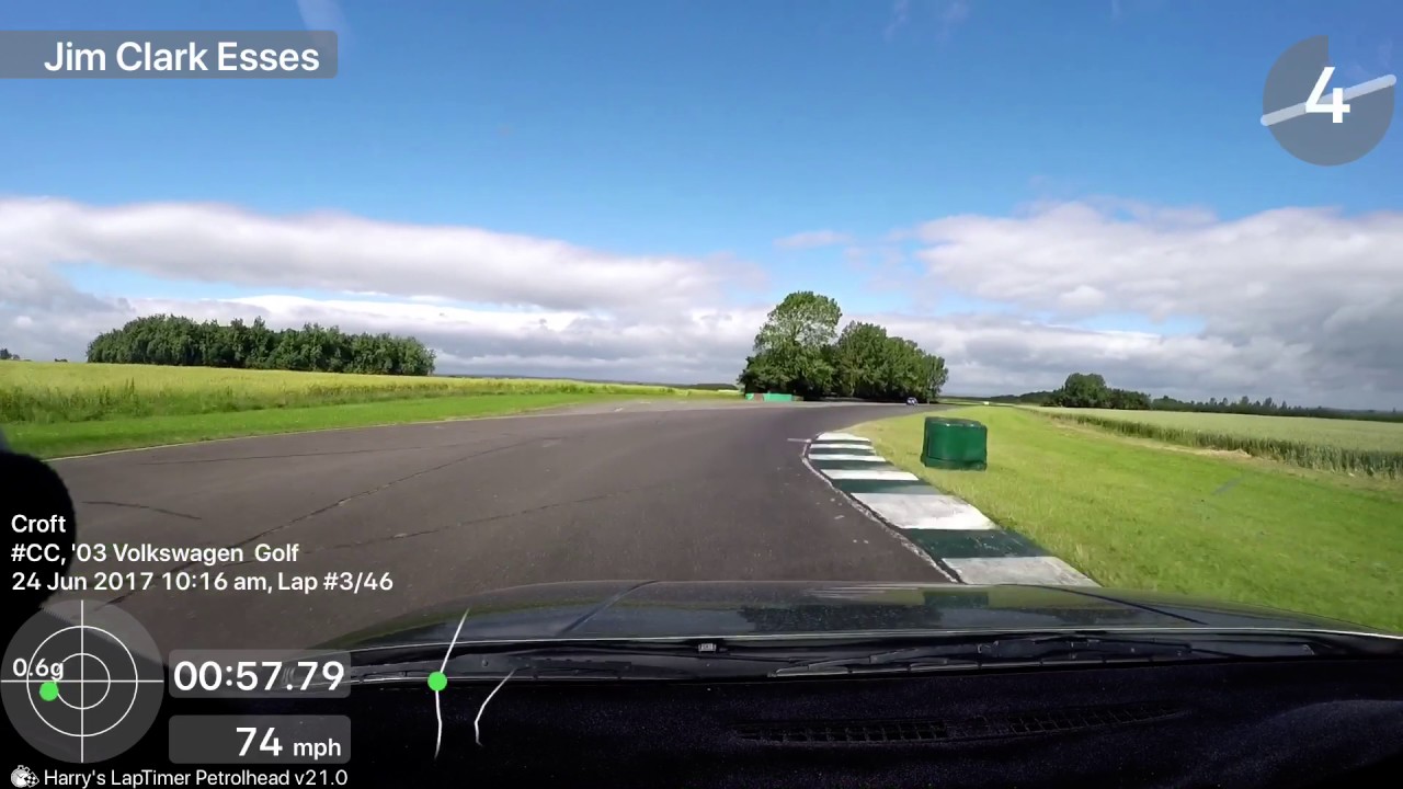 Croft track day 24th June 2017 First session MK4 golf - YouTube