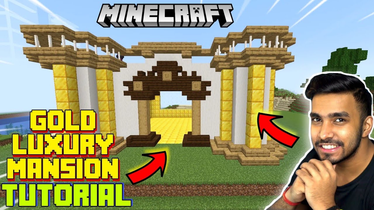 How to Make Gold Luxury Mansion like Techno Gamerz in Minecraft Full ...