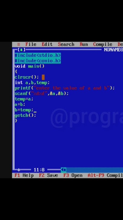 swap two numbers in c programming #shorts - YouTube