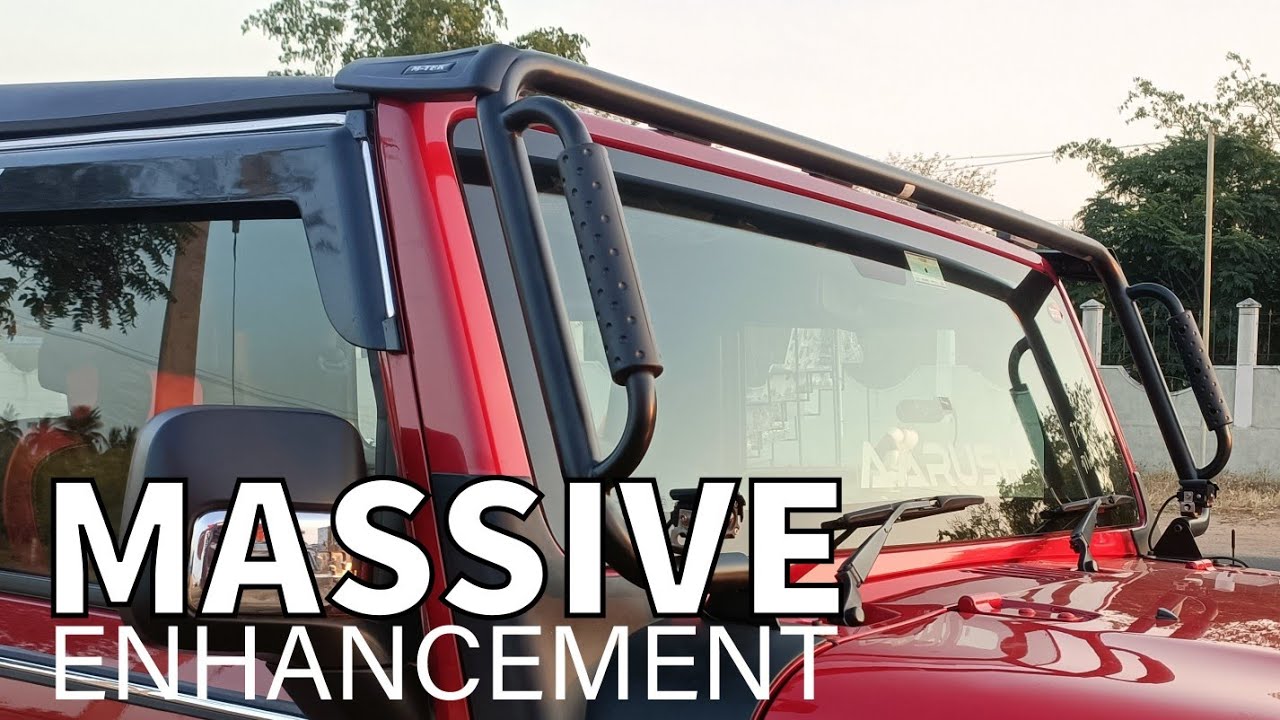 Windshield Bar for my Thar #thar #offroad #accessories - YouTube