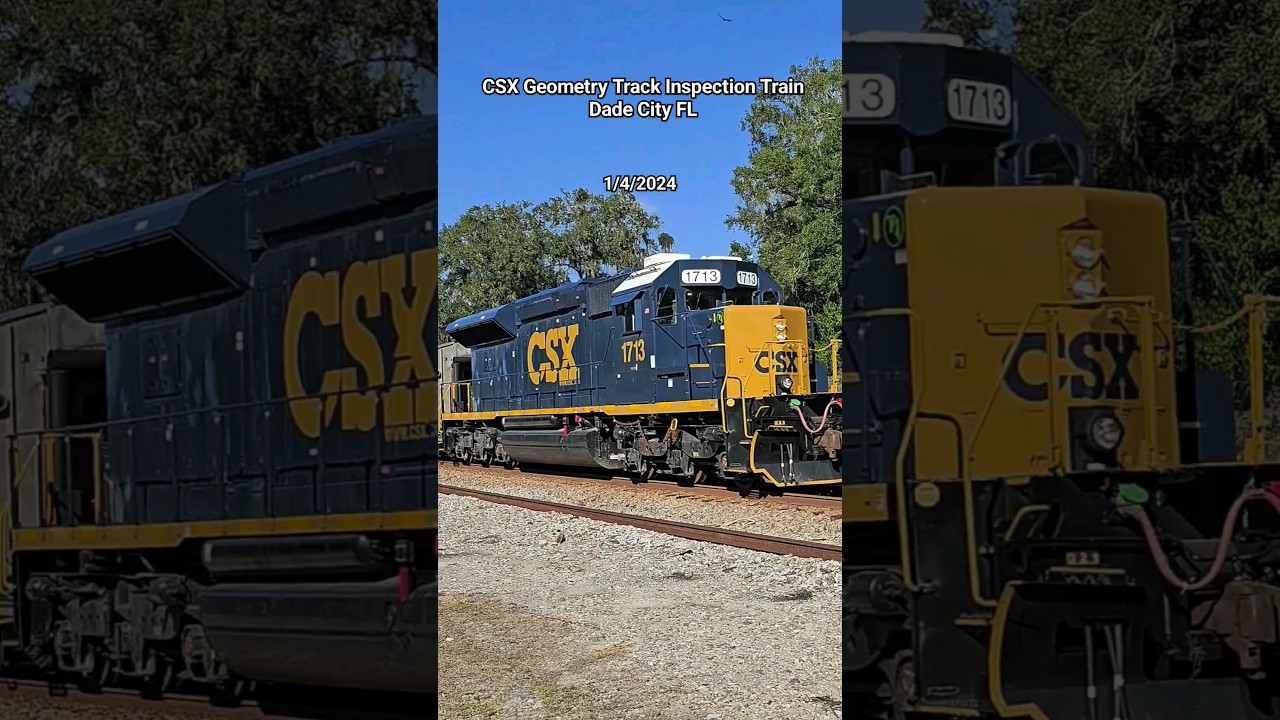#CSX Geometry Track Inspection Train #railfanning #railway #florida #4k ...