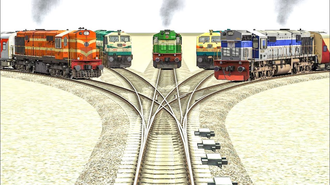 5 line railroad crossing game||new Version update train simulator game ...