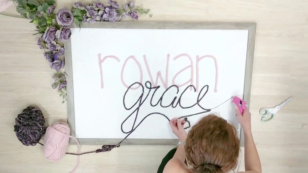 DIY Name Sign Nursery Wall Decor - YouTube