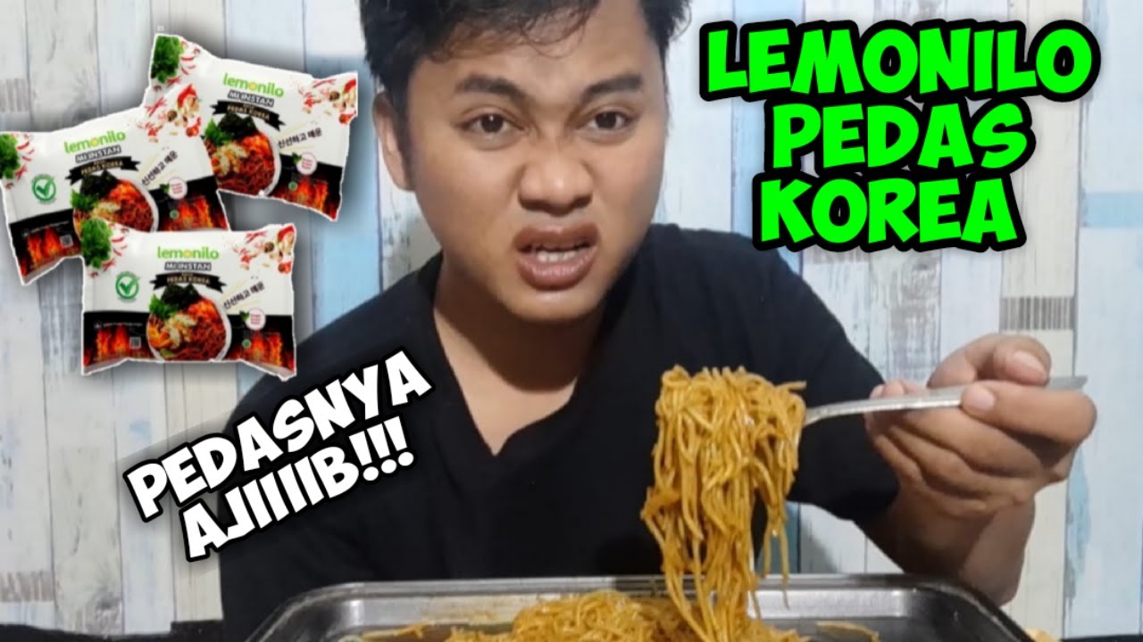 PERTAMA KALI MAKAN LEMONILO PEDAS KOREA!! MIE SEHAT PEDAS GILA - YouTube