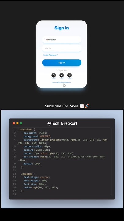 Create a Stunning Sign-In Form with CSS | Quick Tutorial! 🚀 || #shortsfeed #ytshorts #coding # ...