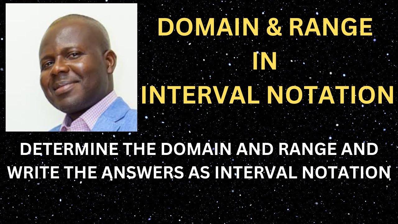 Domain and Range of a function in interval notation - YouTube