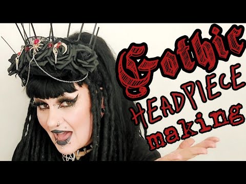Goth Headpiece - Making gothic headpiece - YouTube