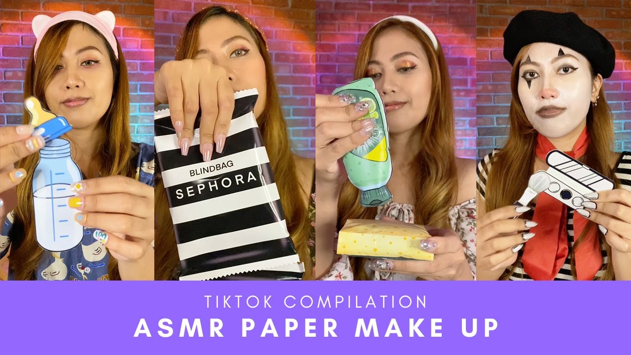 [ASMR 🎉] Tiktok Paper Make Up Compilation 5 - YouTube