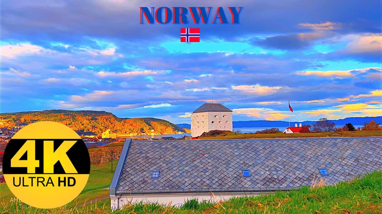 【4K】Autumn Morning Walking Tour In NORWAY - Trondheim (Tyholttårne ...