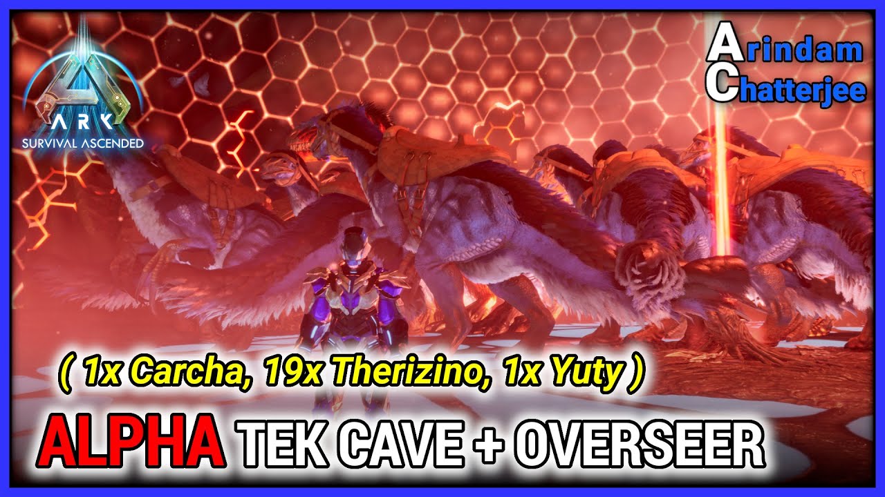 ARK Ascended Island - SOLO ALPHA TEK CAVE & ALPHA OVERSEER (1x Carcha ...