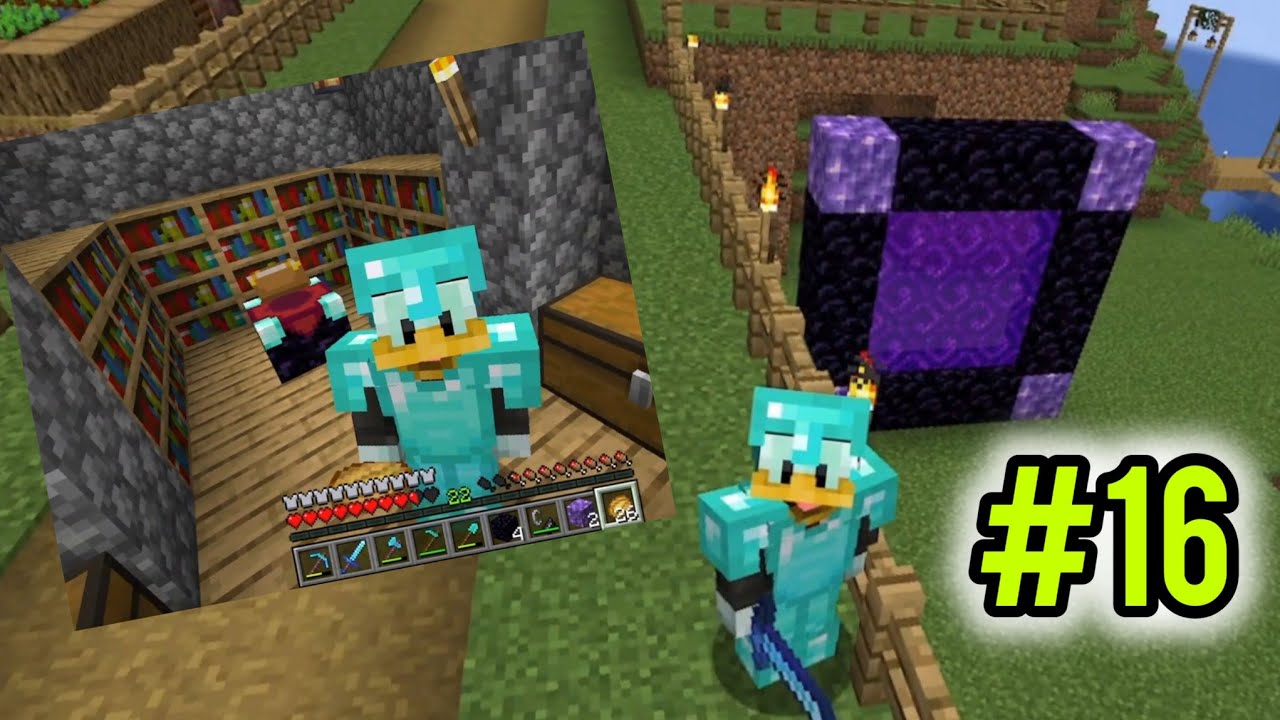 PORTAL AL NETHER Y ZONA DE ENCANTAMIENTOS! (MINECRAFT) #16 - YouTube