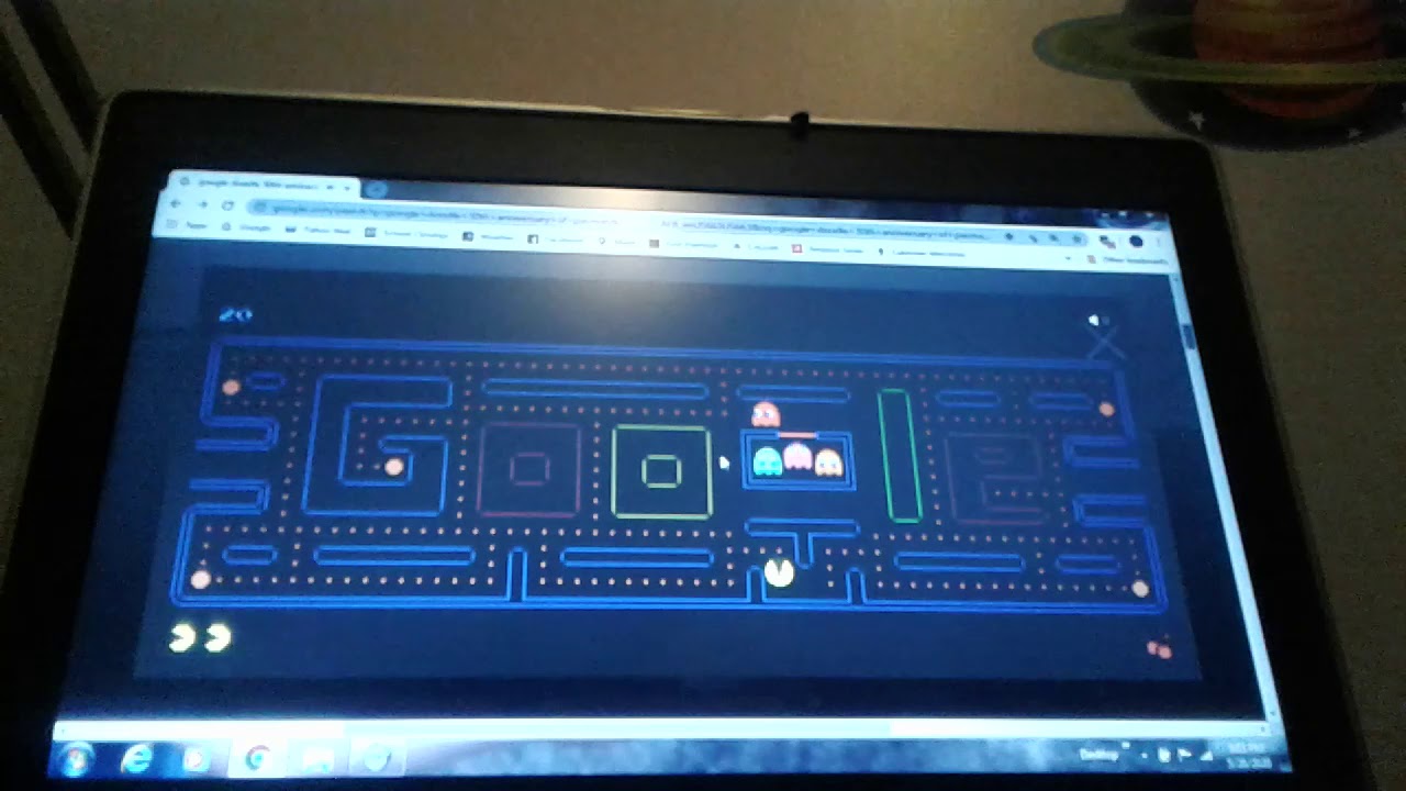 google doodle pacman 1p 10,000 points in 1:20 - YouTube