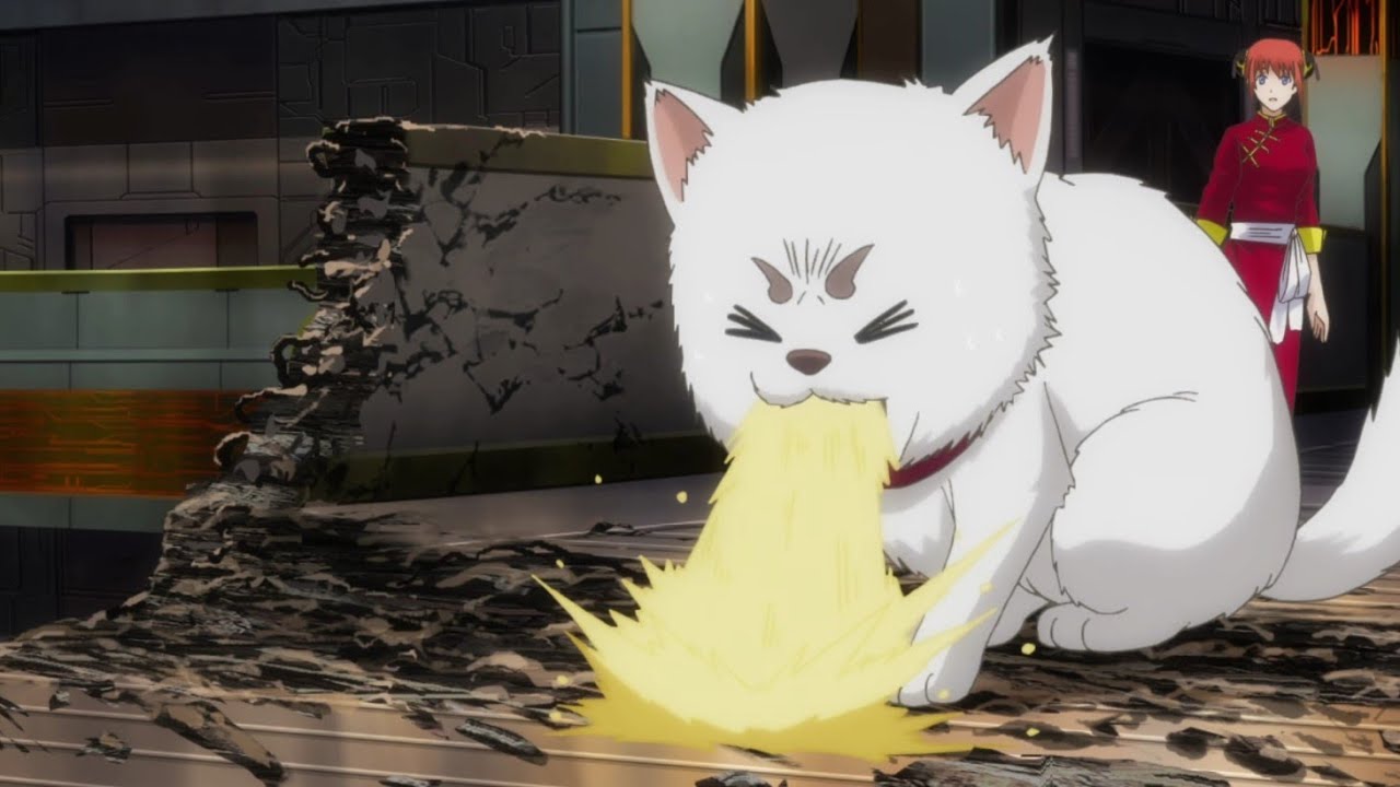 Gintama: the very final Sadaharu vomit - YouTube