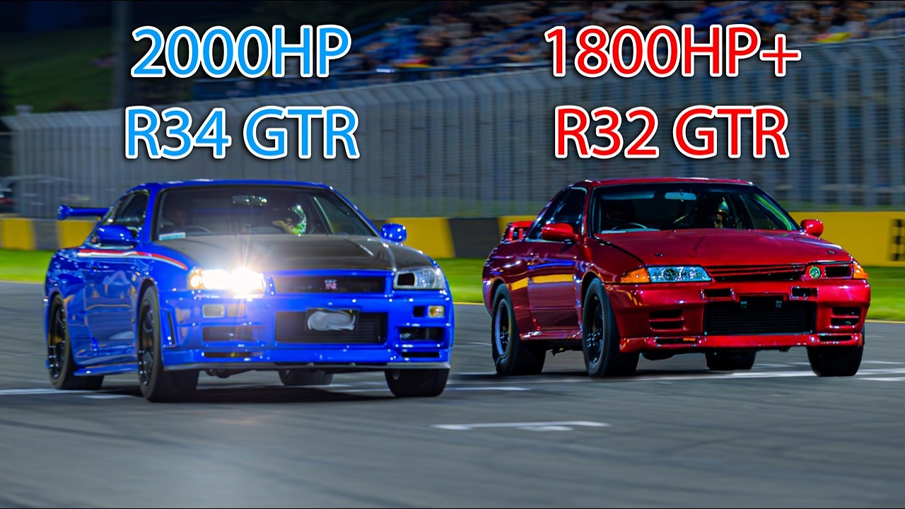 1600HP R33 GTR TAKES ON ROLL RACING SYDNEY - YouTube