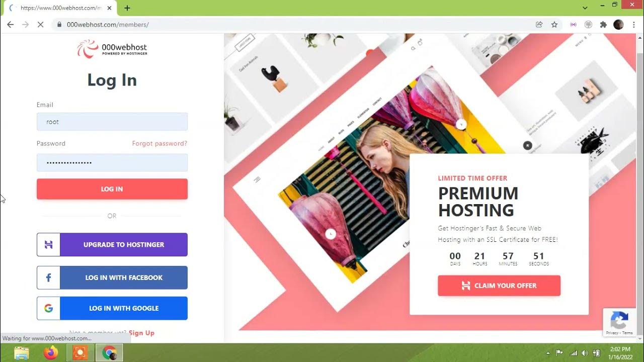 000webhost Login Database Edit - YouTube