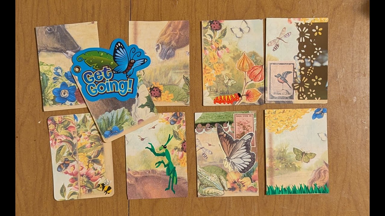 USING ONE DIGITAL TO MAKE 9 ATC JOURNAL CARDS - YouTube