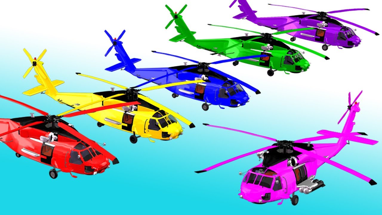 Learning Videos For Toddlers | Helicopters For Kids | Colors For Kids ...