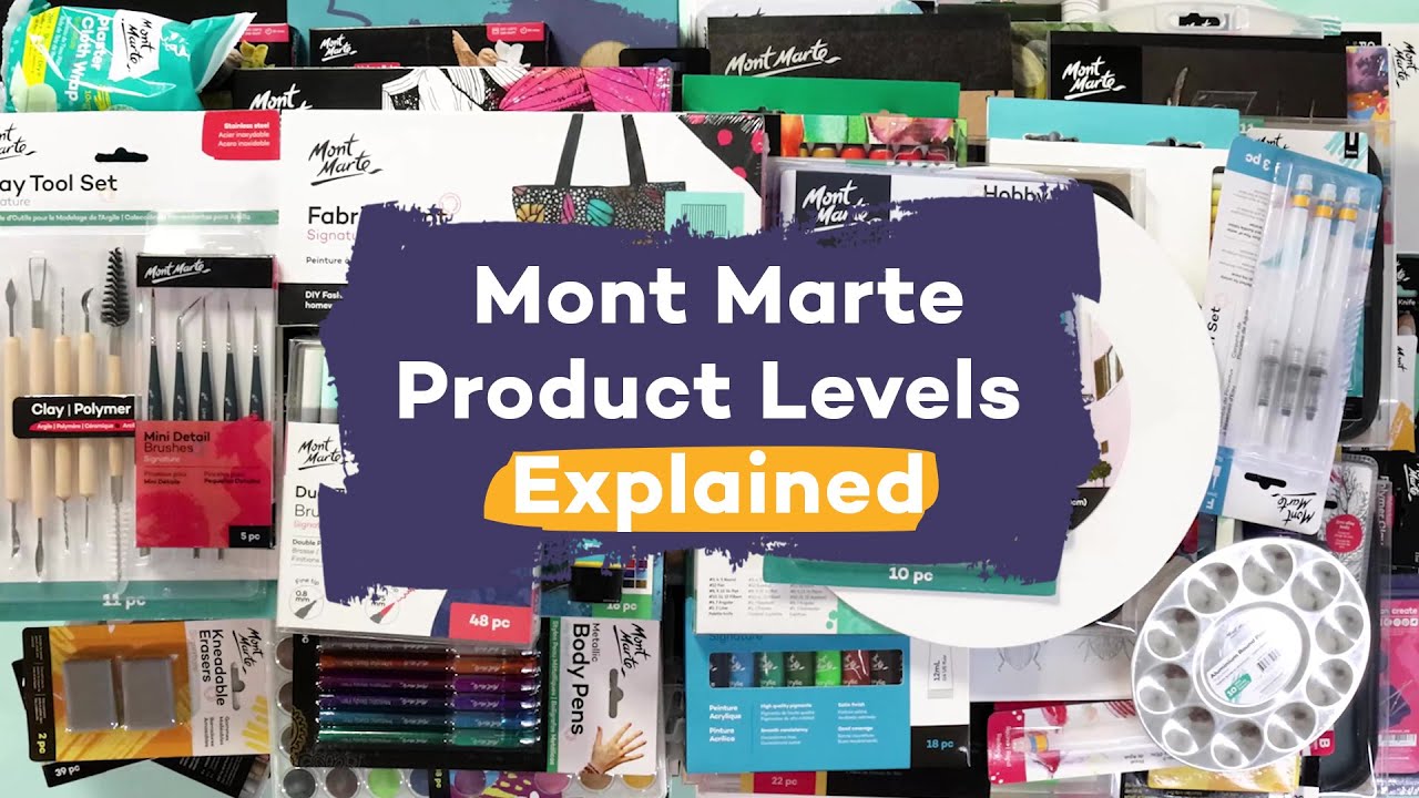 Guide to the Mont Marte product levels - YouTube