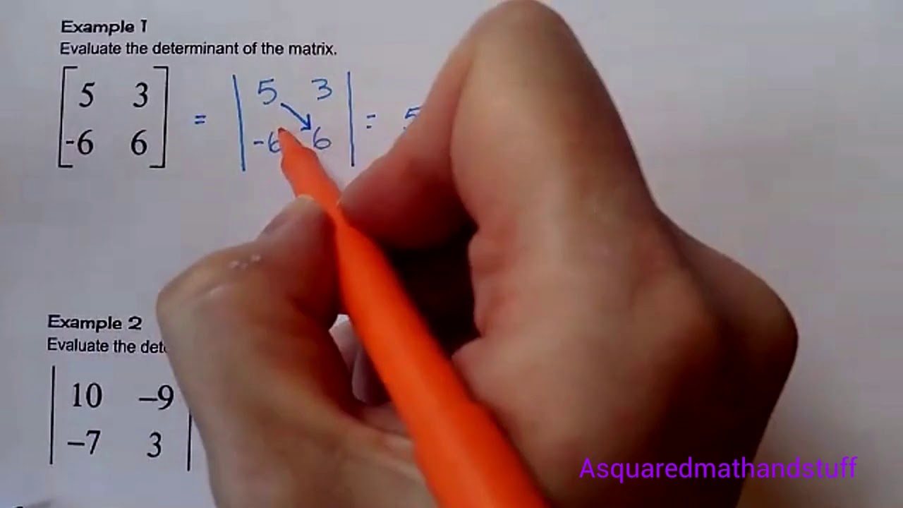 Determinant of a 2x2 Matrix - YouTube