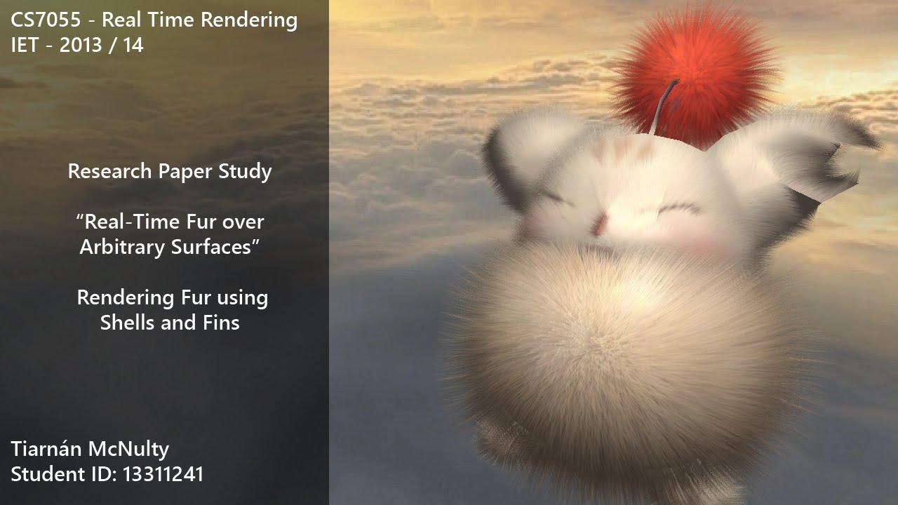 CS7055 - Real Time Rendering - Fur over Arbitrary Surfaces - YouTube