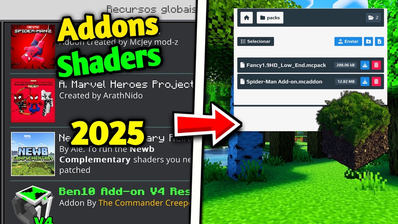 COMO COLOCAR ADDONS NO SERVIDOR ATERNOS NO MINECRAFT PE 1.21 !! - YouTube