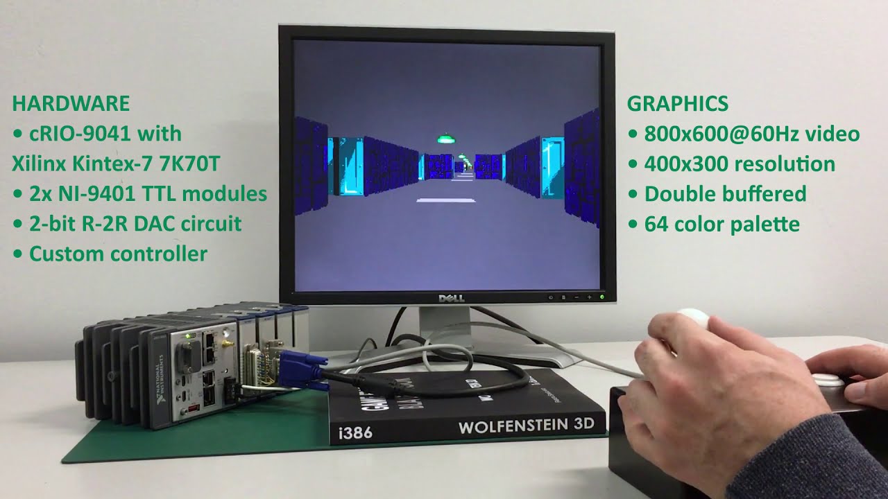 Wolfenstein 3D engine in LabVIEW FPGA - YouTube