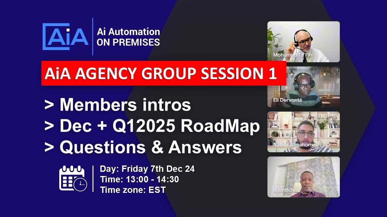 AiA Agency Group Session 01 - YouTube