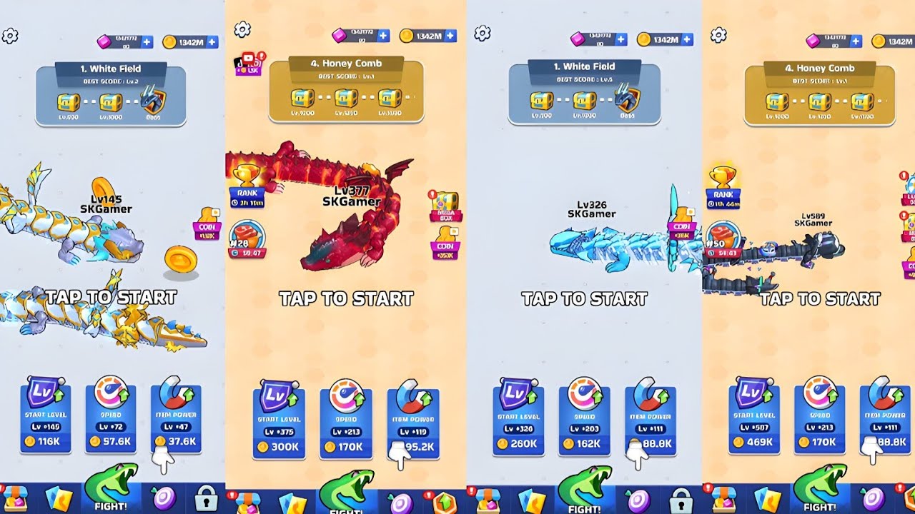 "Snake Clash! From Level 1200 to Level 2200 All Boss Fight 999% Wen ...