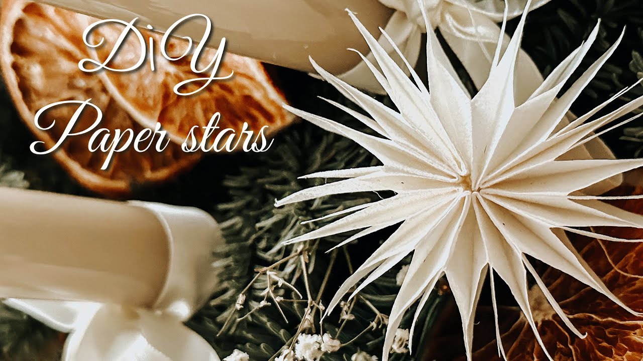 How to make DIY paper stars for Christmas decoration - YouTube
