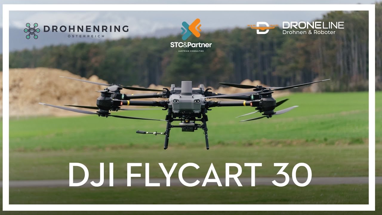 DJI FlyCart30 - Logistik- und Gütertransport | DRONELINE Drohnen & Roboter - YouTube
