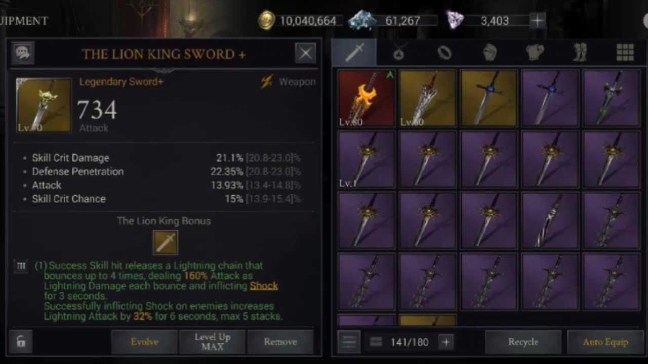 [Demon hunter - Shadow world] The Lion King weapon - YouTube