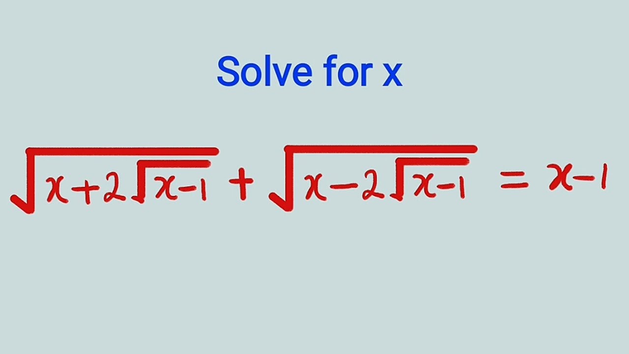 Solution to an Amazing Radical Equation - YouTube