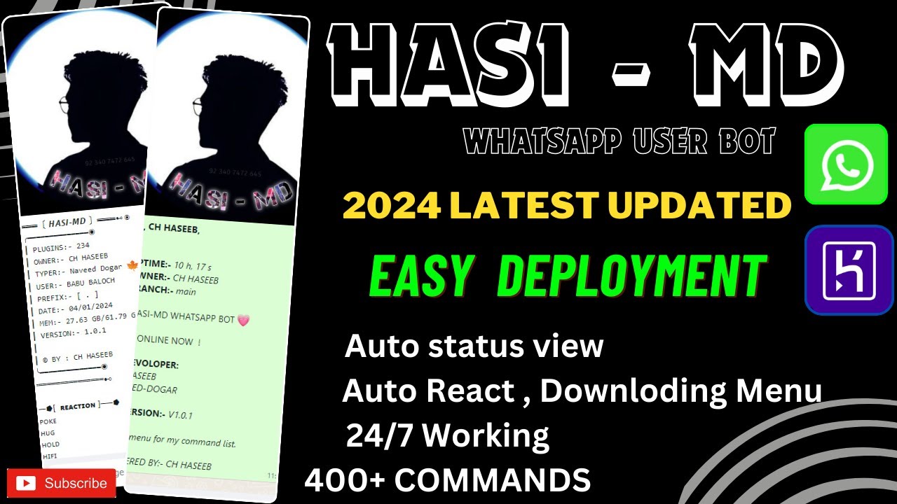 HASI-MD WhatsApp Bot HEROKU DEPLOY TUTORIAL | Heroku Deploy Hasi MD | MH MODS OFC - YouTube