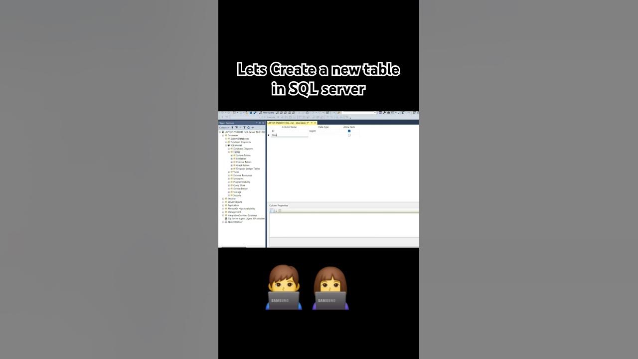 How To Create A New Table In Sql Server Coding Sqlforbeginners