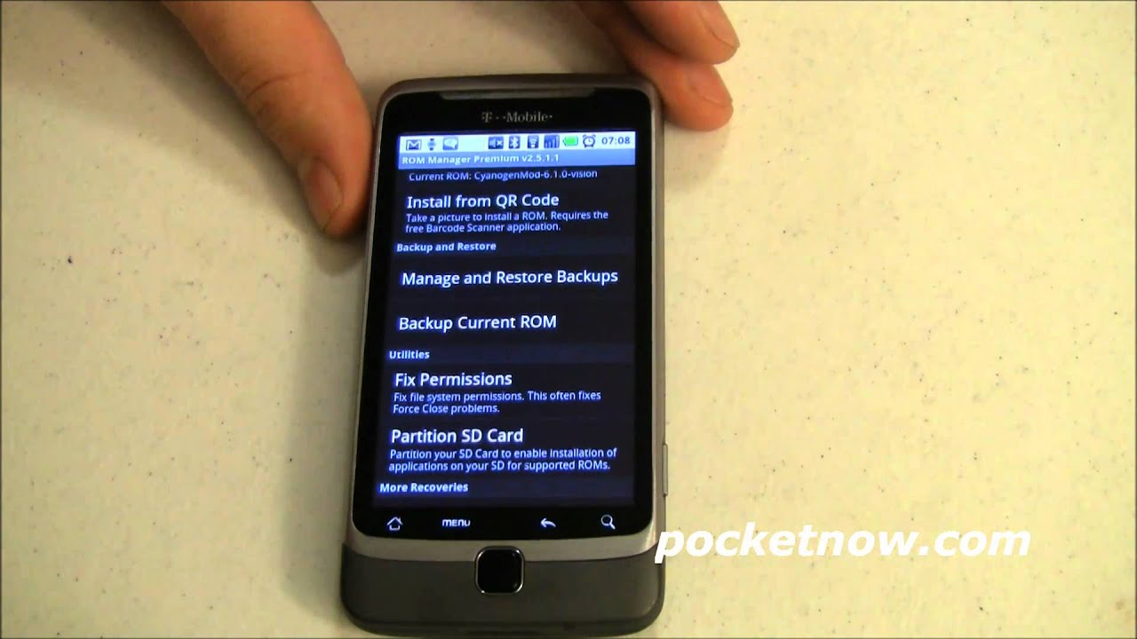 Detailed Walk-Through of ROM Manager for Android | Pocketnow - YouTube