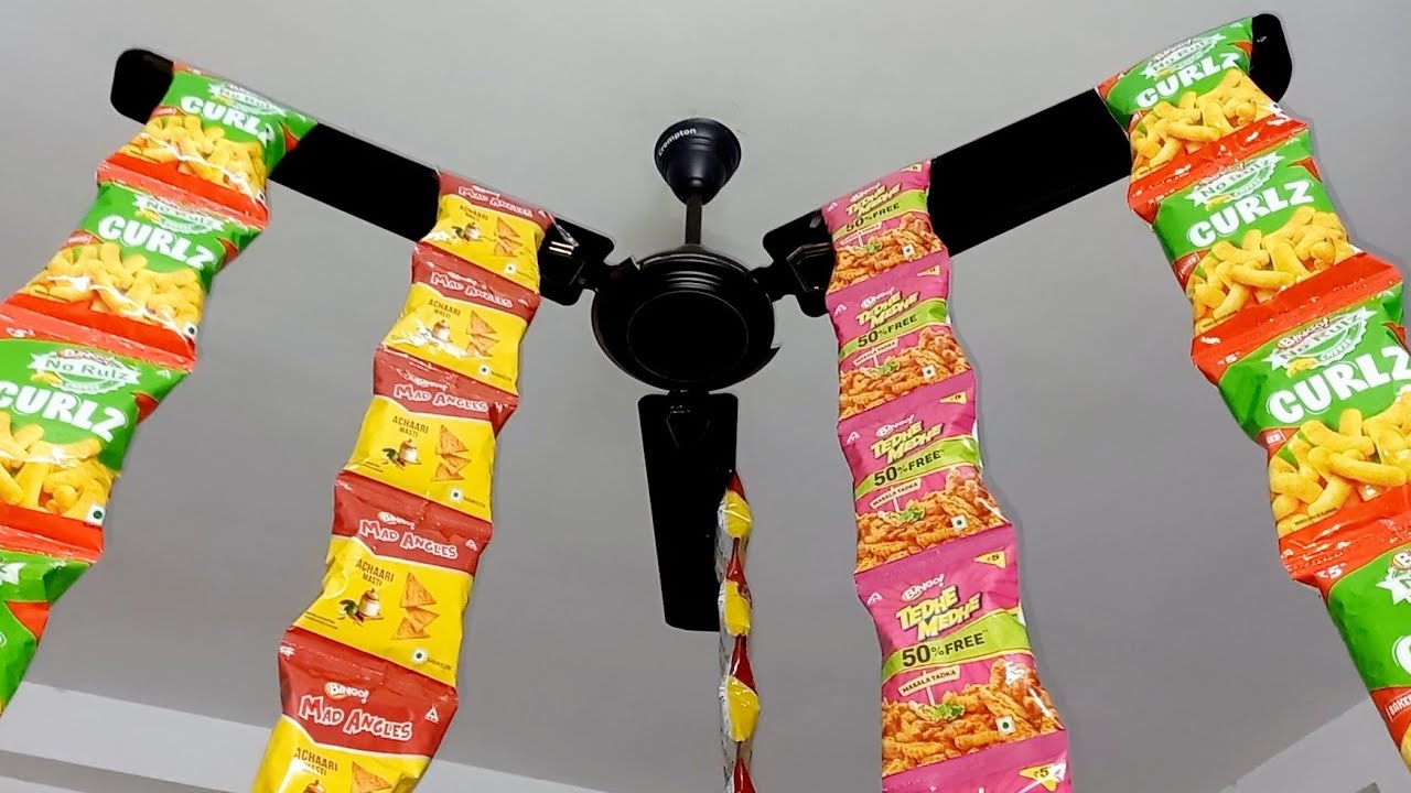 Ceiling Fan Experiment with chips 🍟 Crompton Super Briz Deco Fan (48 ...