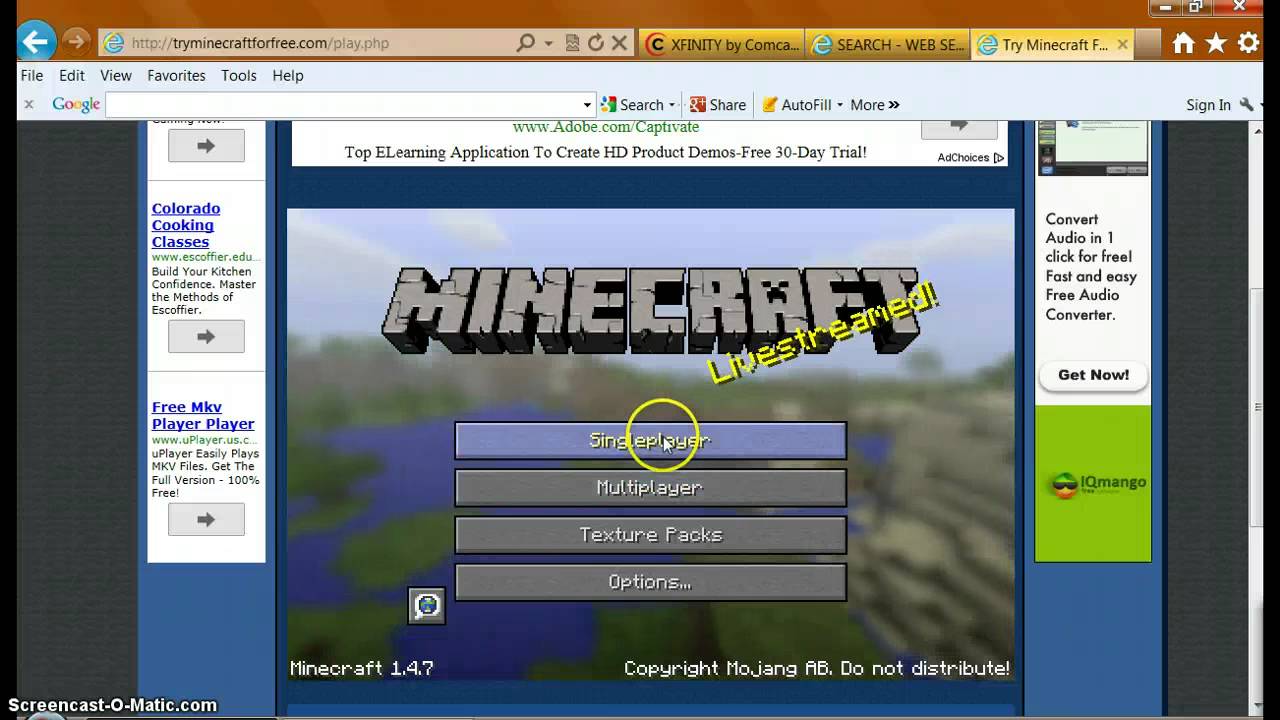 How to play minecraft for free NO DOWNLOAD - YouTube