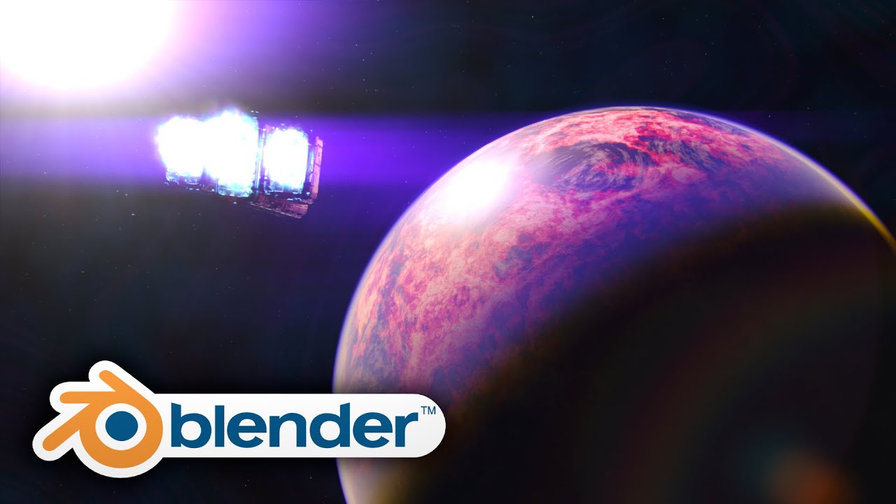 Sci-Fi Space Scene Made in Blender - YouTube