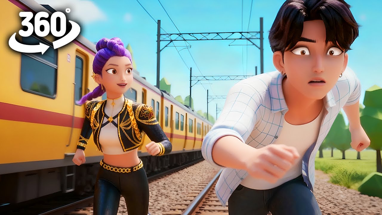 K-Pop Demon Hunters: JINU vs RUMI | 360° VR Animation - YouTube