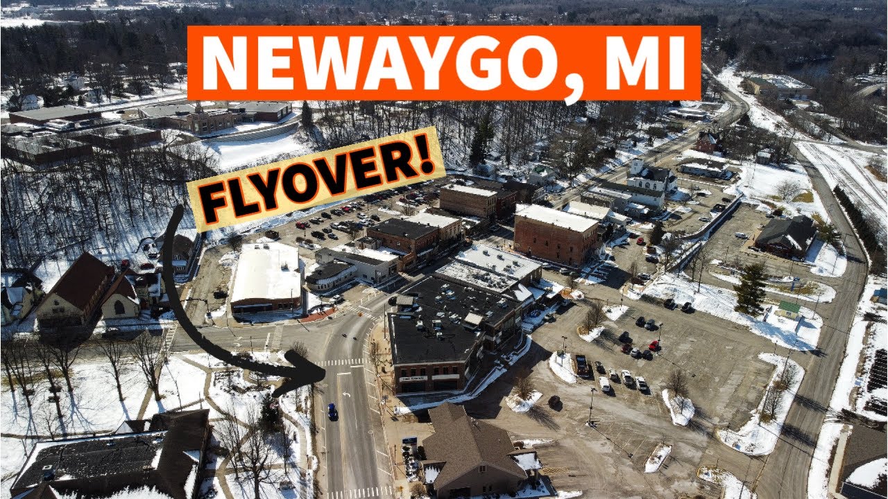 Downtown Newaygo Flyover! - YouTube